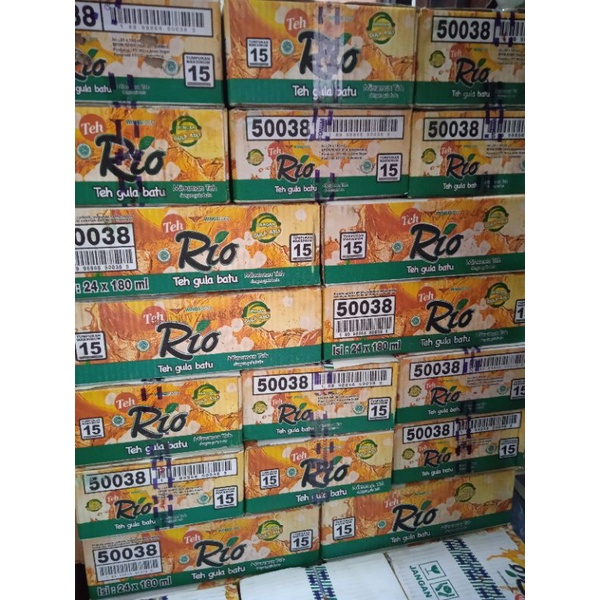 Jual TEH RIO GULA BATU 180ml 1 dus isi 24 | Shopee Indonesia