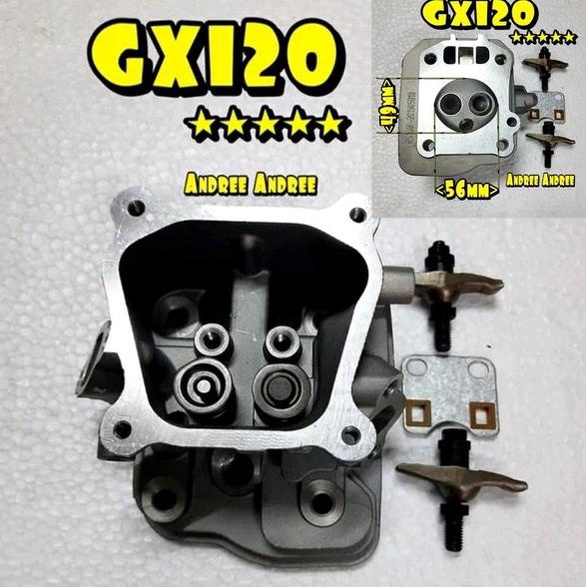 Jual GX120 Deksel Cylinder Head Komplit Assy Honda GX-120 GX 120 Komplit Valve In Ex Spring ...