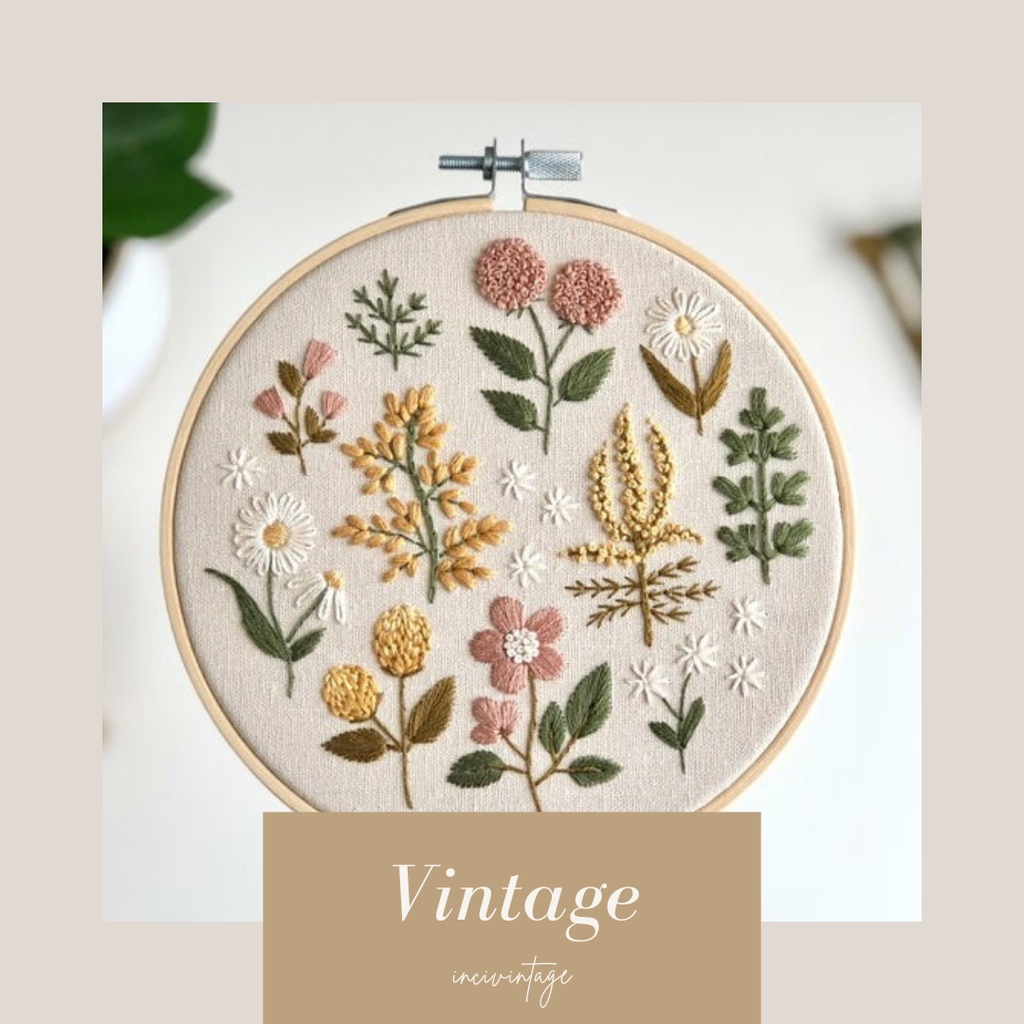 Jual (15cm) Embroidery Kit HEMAT / Paket Sulam Berpola untuk Pemula ...