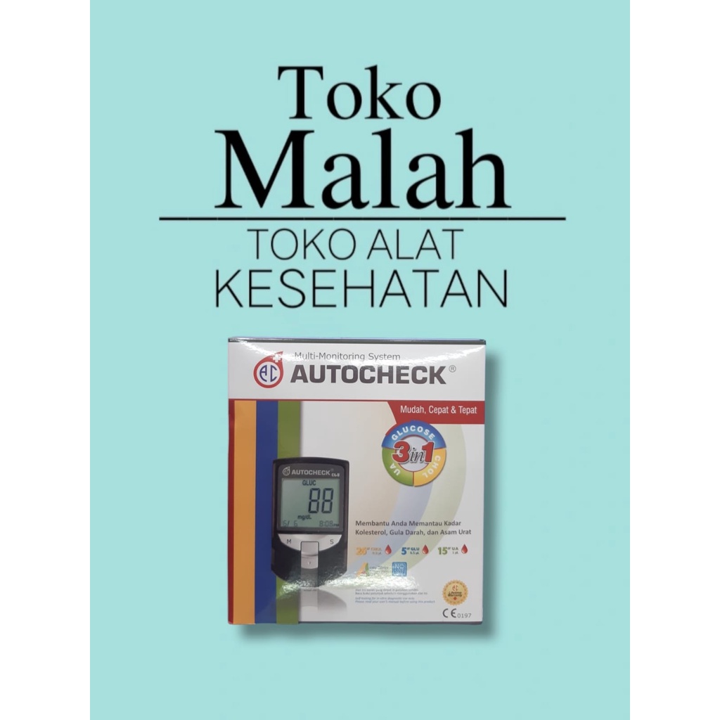 Jual ALAT AUTOCHECK 3 IN 1(Glucose,UricAcid,Cholestrol) | Shopee Indonesia