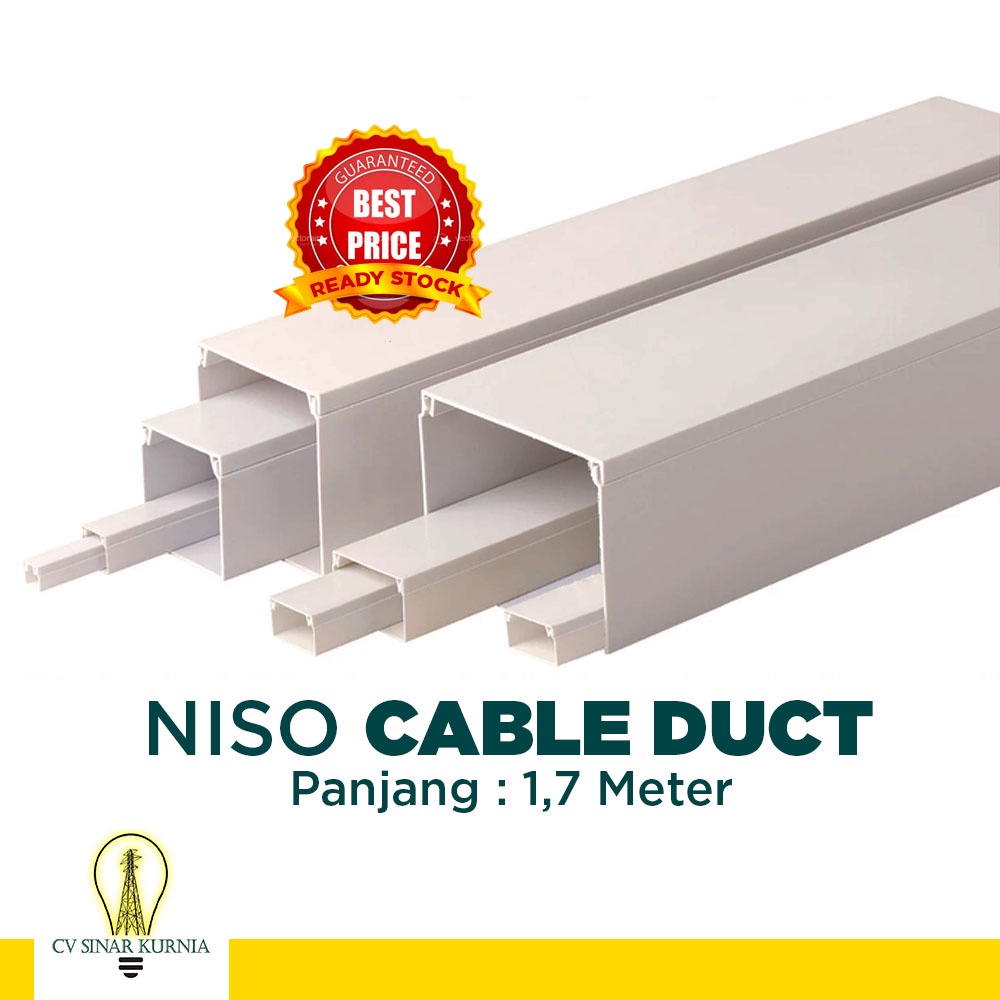 Jual NISO Ducting / Kabel Duct / Pelindung kabel / Wiring Cable Duct PVC | Shopee Indonesia