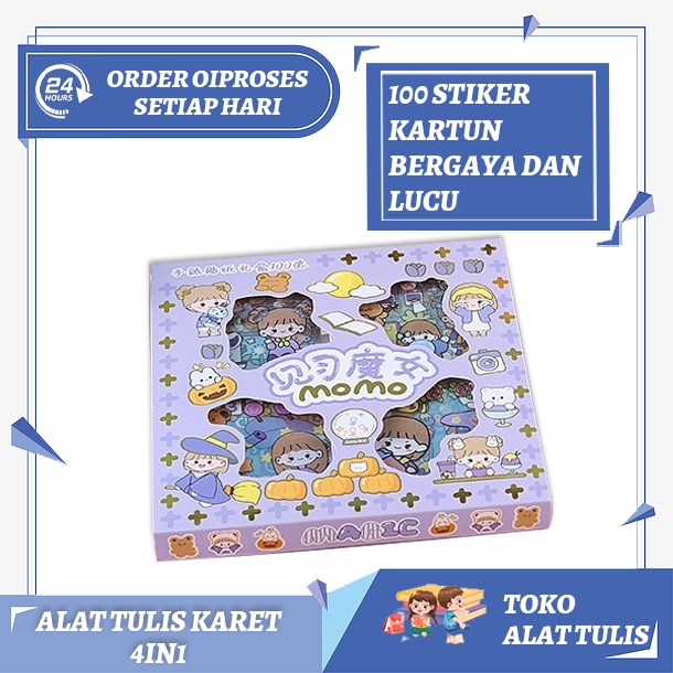 Jual 【(100 lembar)】STIKER KARTUN LUCU ANTI AIR DEKORASI HANDBOOK ...