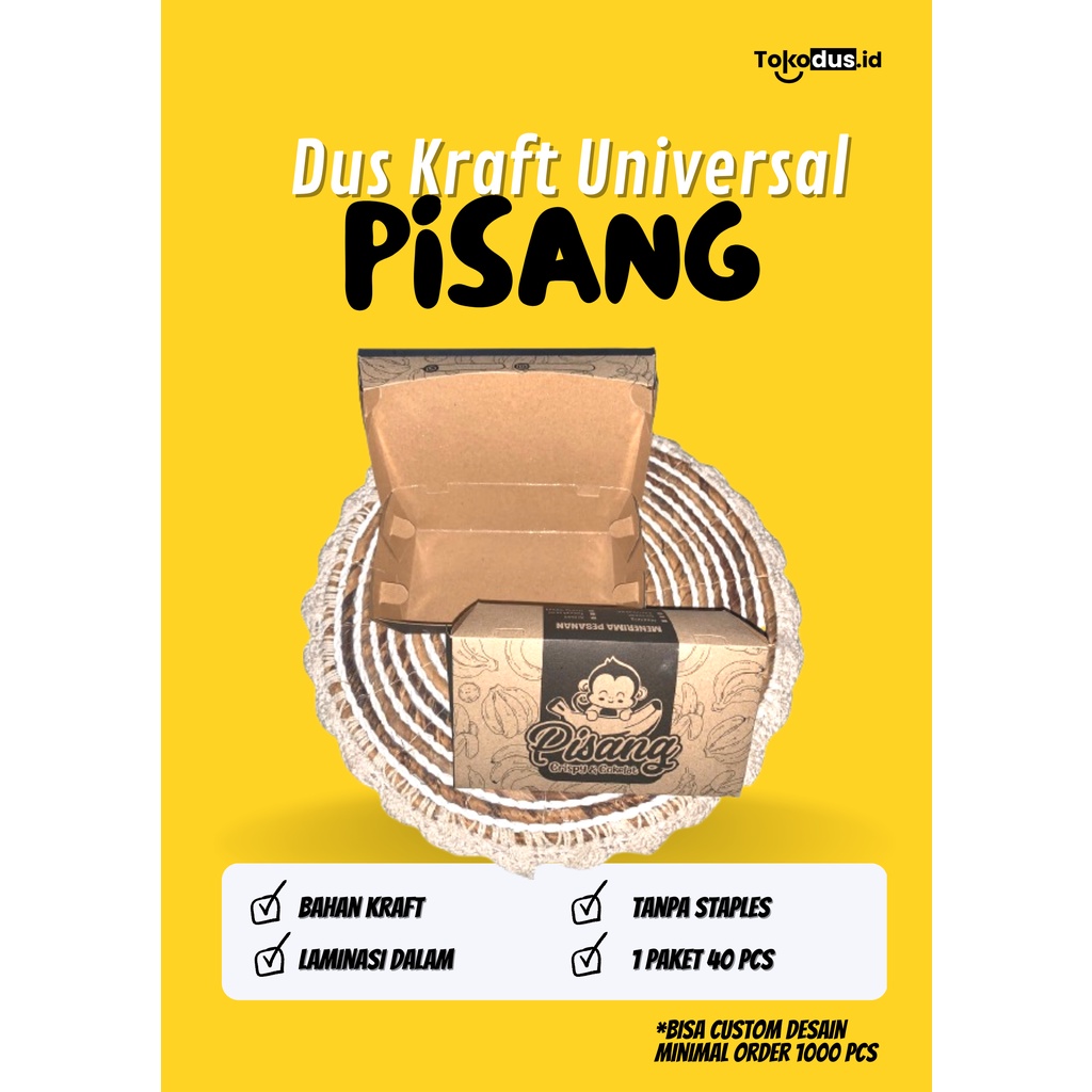 Jual Dus Kraft Pisang | Kemasan Pisang Kraft | Box Pisang Lumer ...