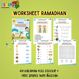 Jual WORKSHEET SPESIAL RAMADHAN / worksheet anak / lembar kerja anak ...
