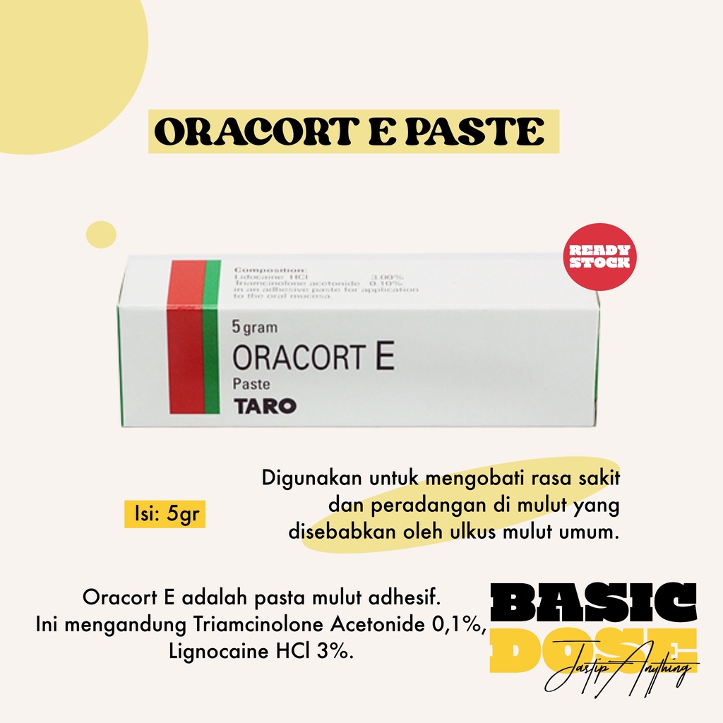 Jual [READY STOCK] Oracort E paste, 5mg/ untuk sariawan/ ulcer | Shopee ...
