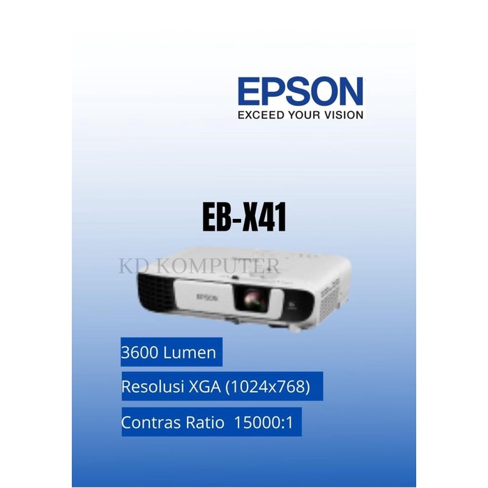 Jual PROYEKTOR EPSON EB-X41 PROJECTOR EPSON 3LCD 3600 LUMENS | Shopee Indonesia