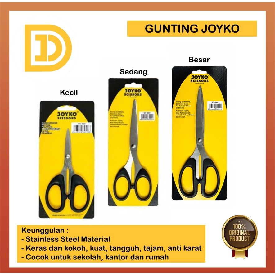 Jual Gunting Joyko Besar Sedang Kecil Gunting Super Tajam Pemotong ...