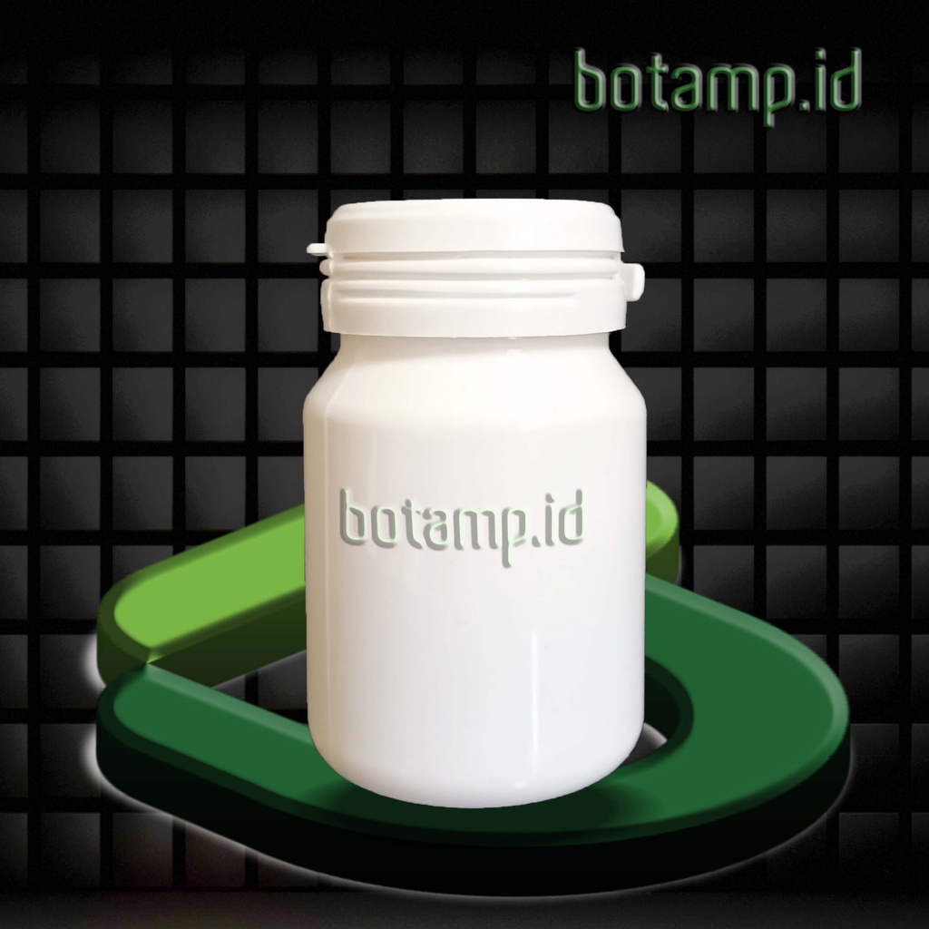 Jual Botol Kapsul 60 ml Bulat Putih isi 30 Kapsul Tutup Snap Sobek ...