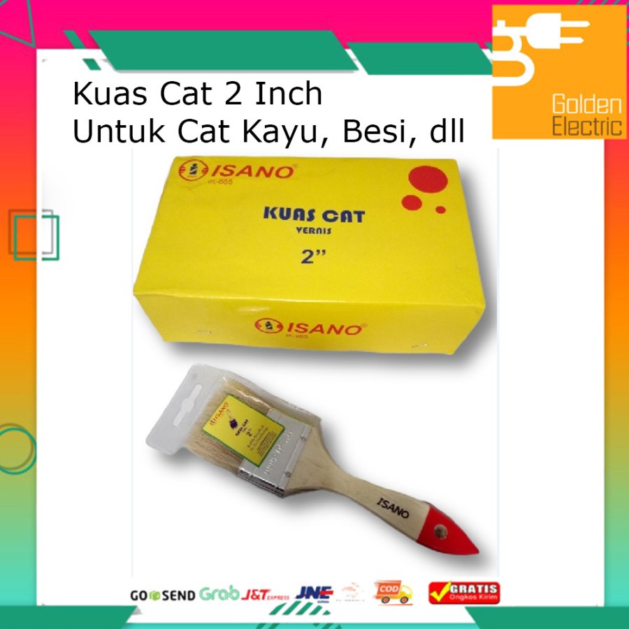 Jual Kuas Cat 2 inch Merk Isano Ukuran 2" 2inch Tembok Kayu Dinding ...