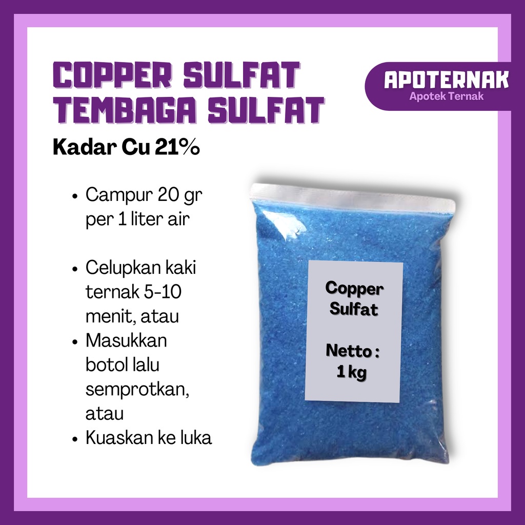 Jual COPPER SULFATE - Tembaga Sulfat - Terusi - Terusi Halus CuSO4 ...
