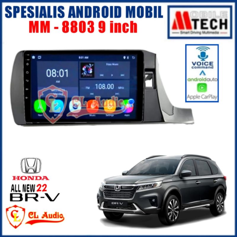 Jual Head Unit Android Mtech 9 Inch Honda Allnew BRV 2022 Up Soket Pnp ...