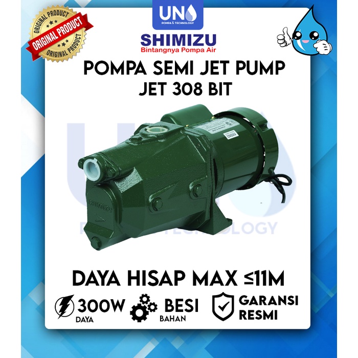 Jual Pompa Air Shimizu Semi Jet 308 BIT / 308BIT Setara Dengan Semi Jet ...