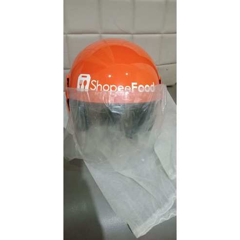 Jual HELM SHOPEE FOOD GOJ** ORIGINAL SEMUA//HELM ORANGE//HELM IJO//HELM ...