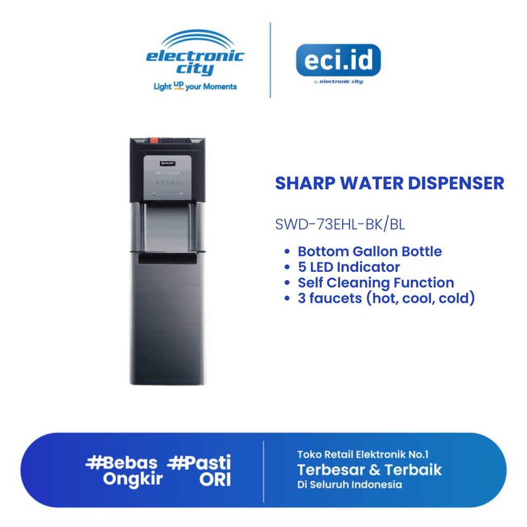 Jual Sharp Water Dispenser - SWD-73EHL-BK | Shopee Indonesia