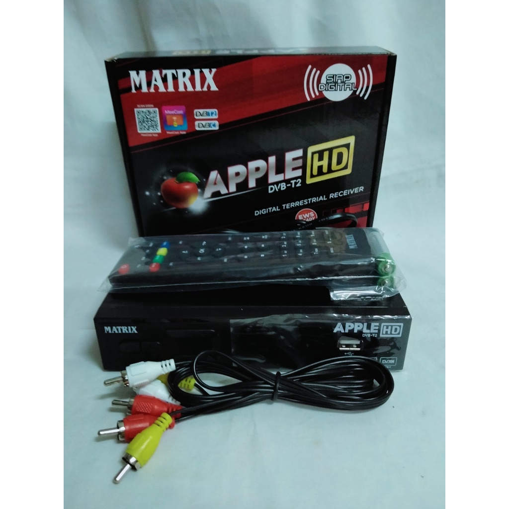 Jual Set Top Box Matrix DVB-T2 Digital MATRIX Apple Penerima Siaran TV ...