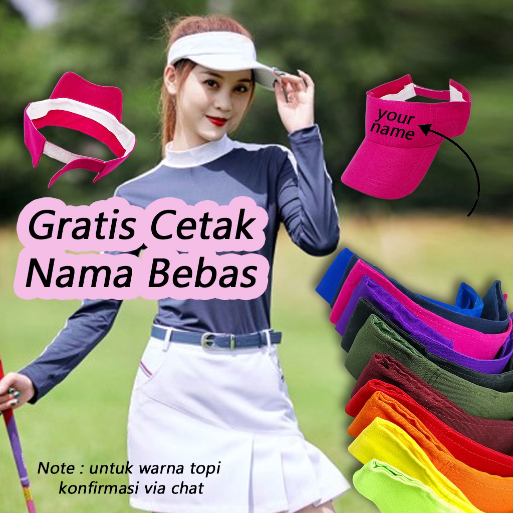 Jual Gratis Cetak Nama Topi Senam Caddy Hat Topi Golf Olahraga Pria ...