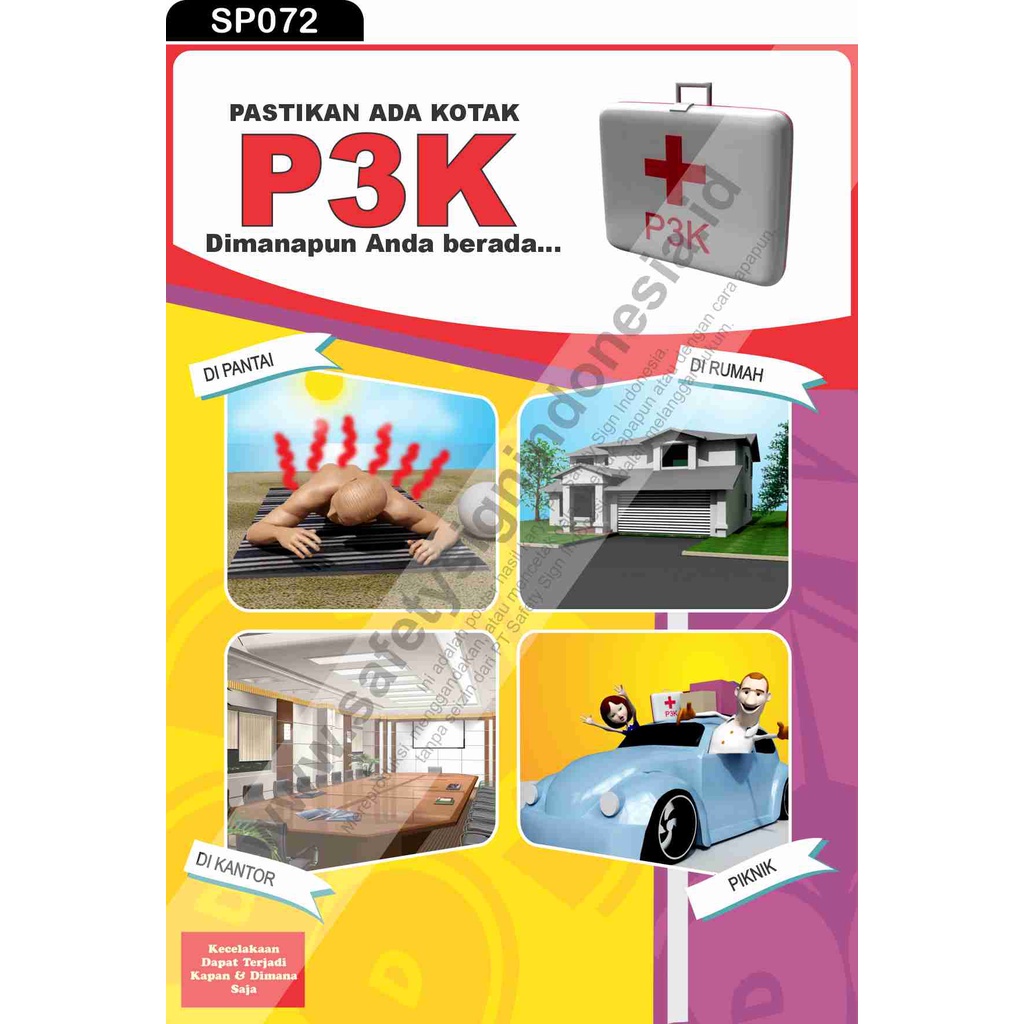 Jual SP072 Poster K3 Safety A2 - Pastikan ada Kotak P3K dimanapun Anda ...