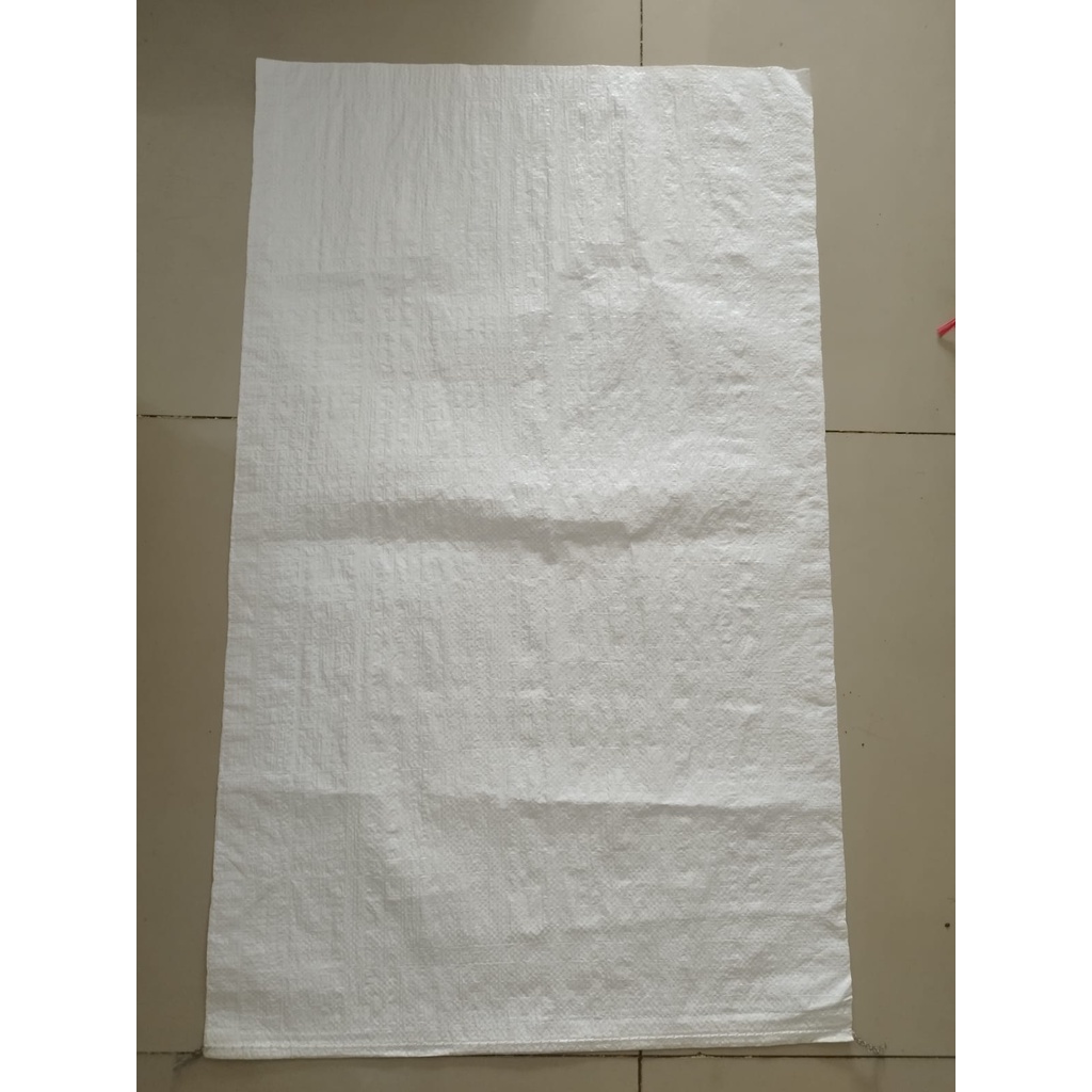 Jual KARUNG PLASTIK UNTUK 50 KG BERAS "60X100 CM" PUTIH DOFF POLOS ...