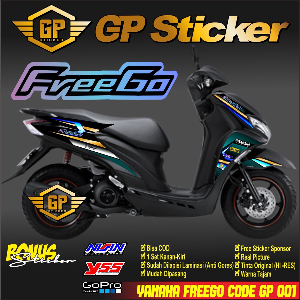 Jual Sticker decal striping yamaha freego variasi Racing Minimalis ...