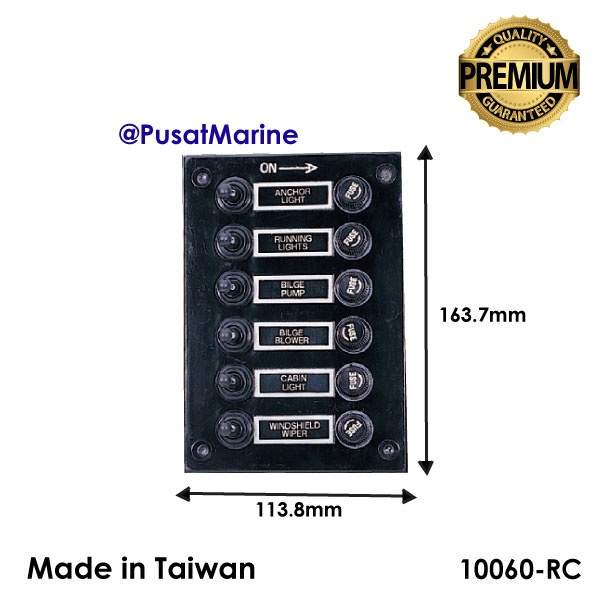 Jual Switch Panel - 10060 RC Saklar 6 Gang Perlengkapan Aksesoris Kapal ...