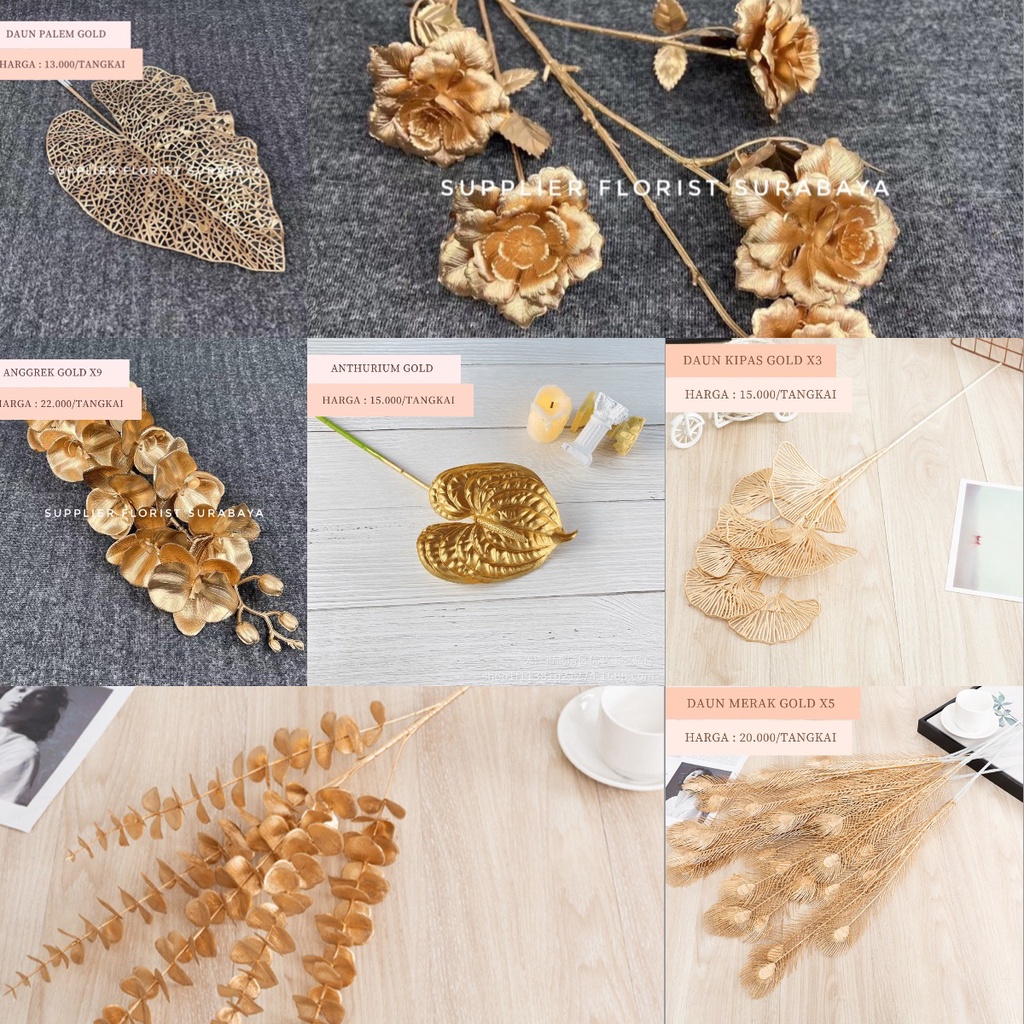 Jual BUNGA EMAS BUNGA GOLD MAWAR GOLD ANGGREK GOLD MAWAR EMAS ANGGREK ...
