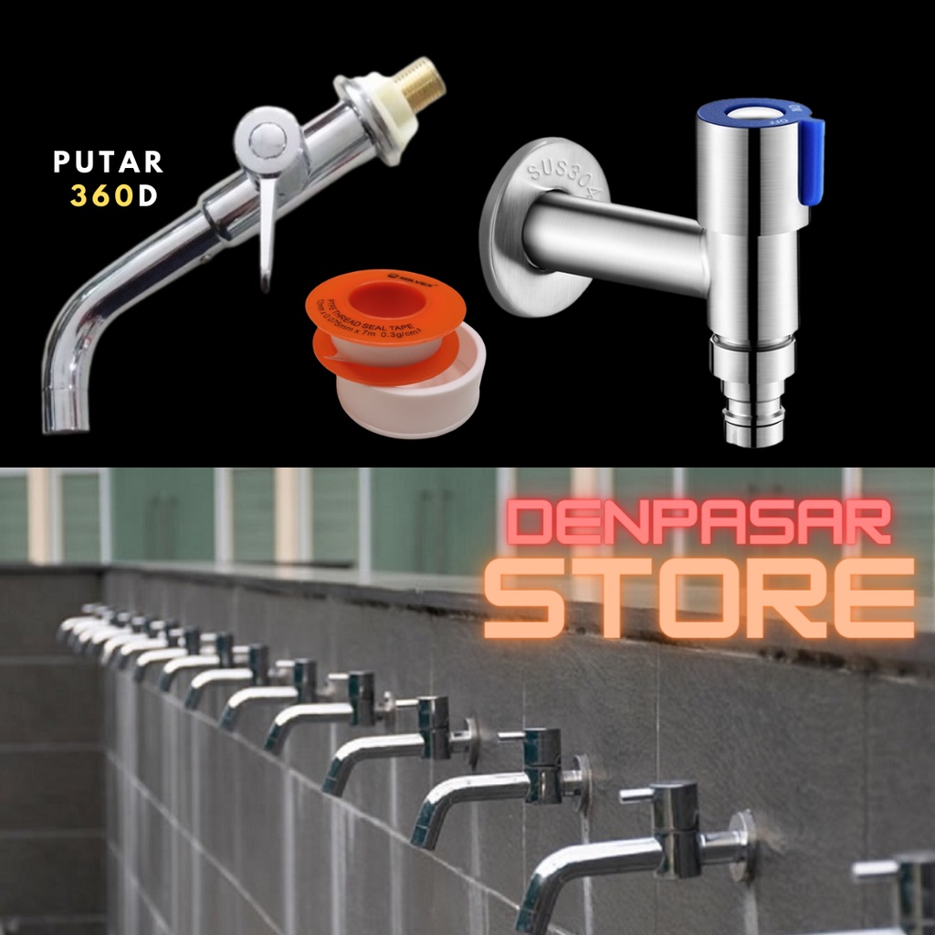 Jual Kran tembok panjang / kran wastafel dinding / kran wudhu High ...
