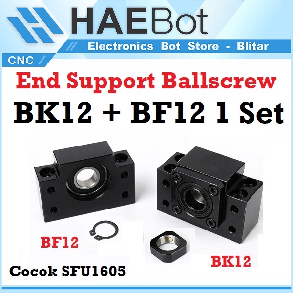 Jual [HAEBOT] BK12 BF12 BK BF 12 End Support Dudukan Ballscrew SFU1605 Ball Screw Pillow Bearing ...