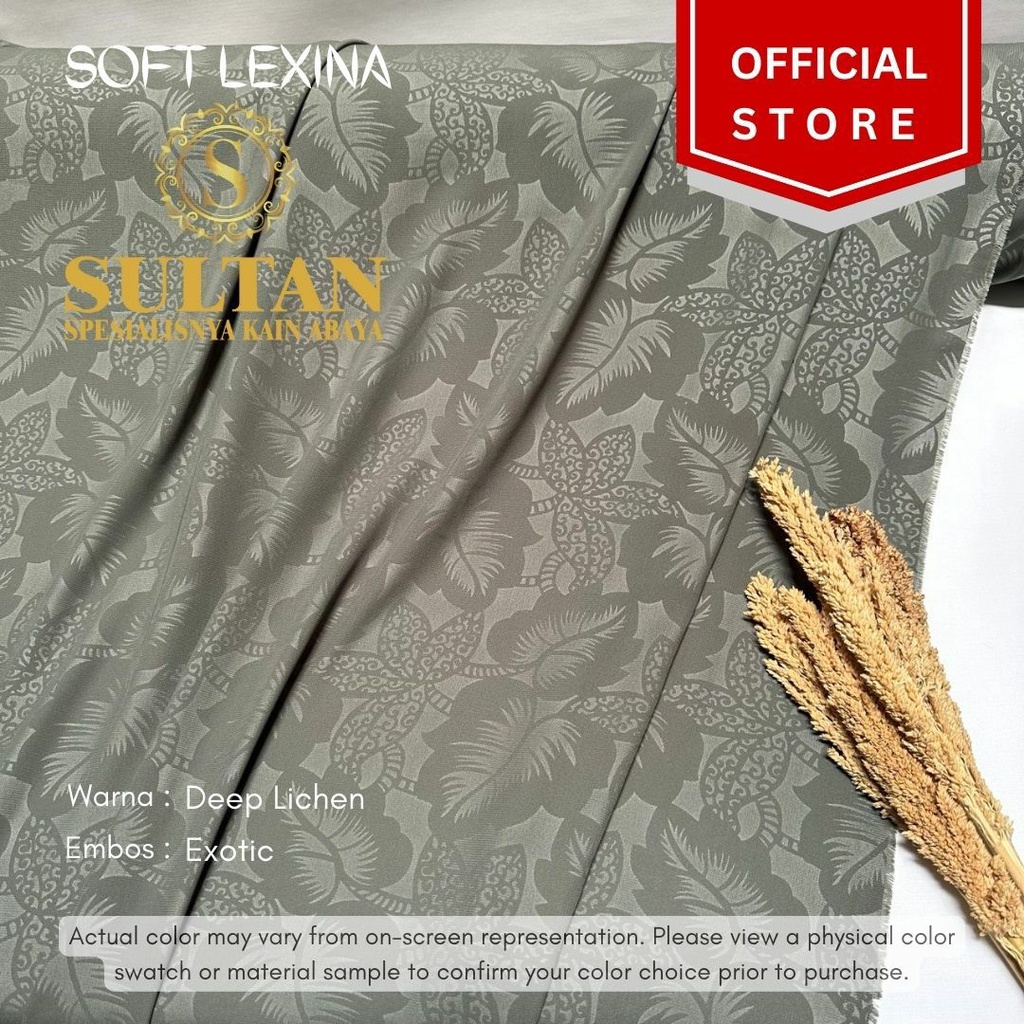 Jual 50CM EMBOS EXOTIC SOFT LEXINA DEEP LICHEN KAIN ABAYA SULTAN (MEREK ...