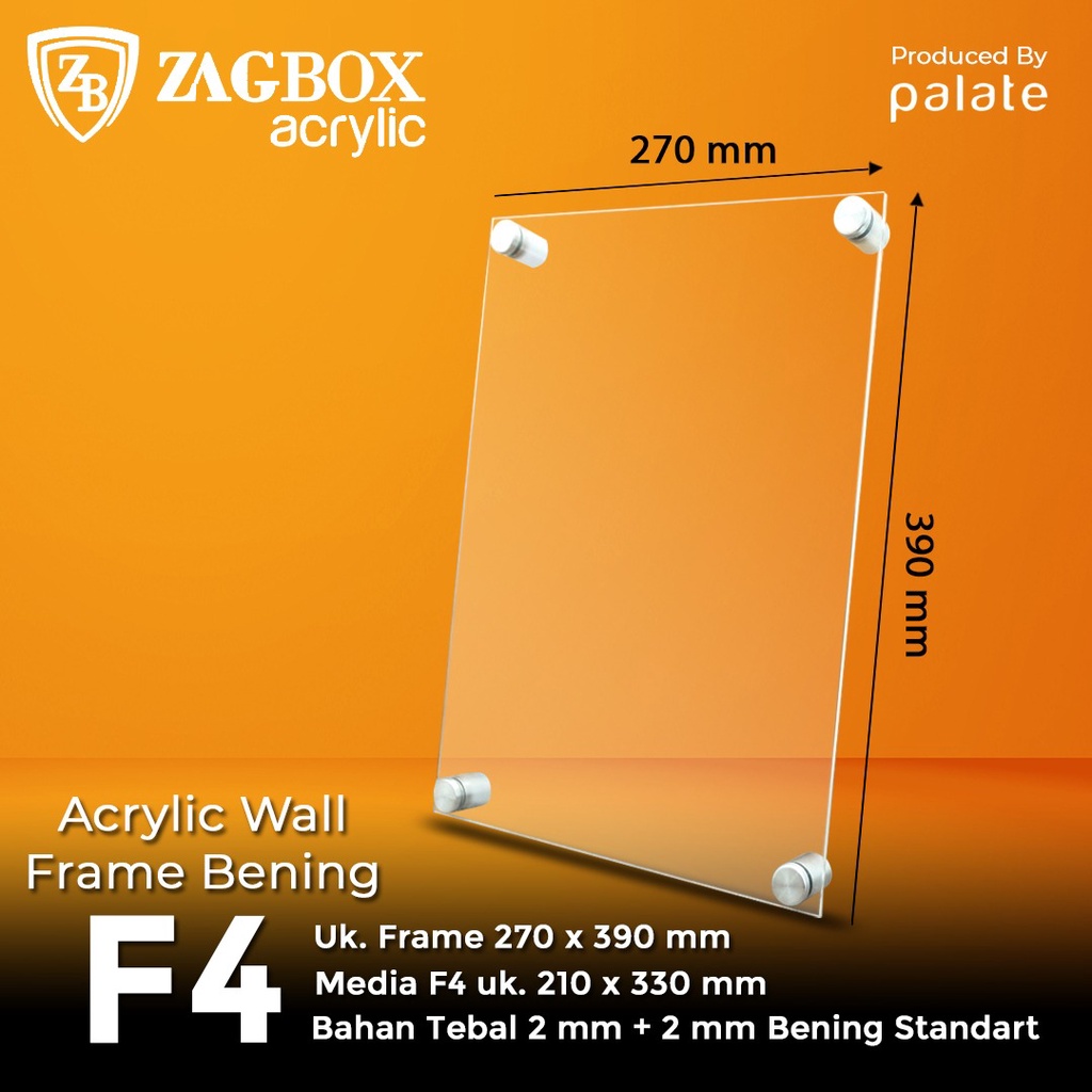 Jual AKRILIK FRAME F4 - 2MM - LANDSCAPE / PORTRAIT | Shopee Indonesia