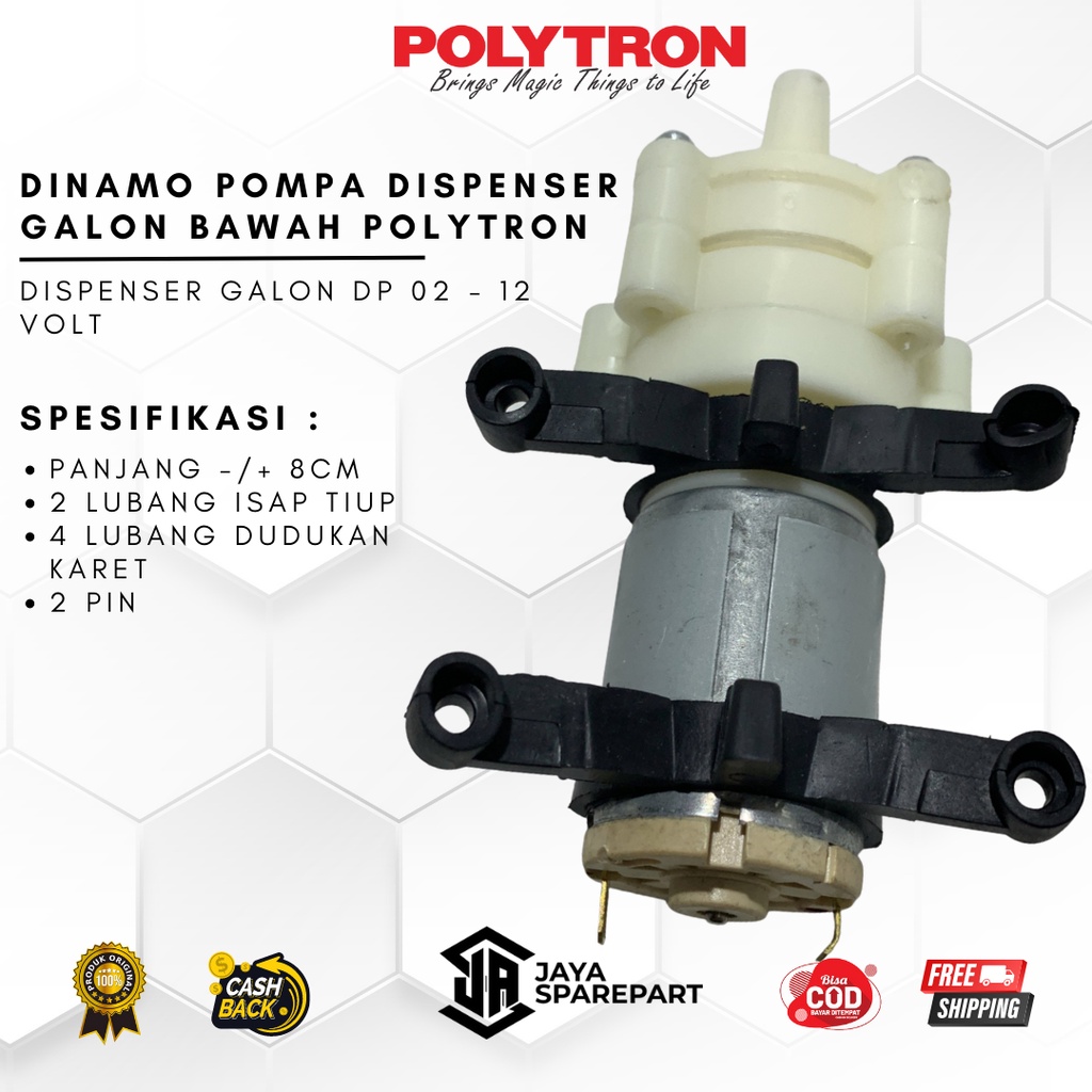 Jual Dinamo Pompa Dispenser Galon Bawah Universal Polytron | Shopee ...