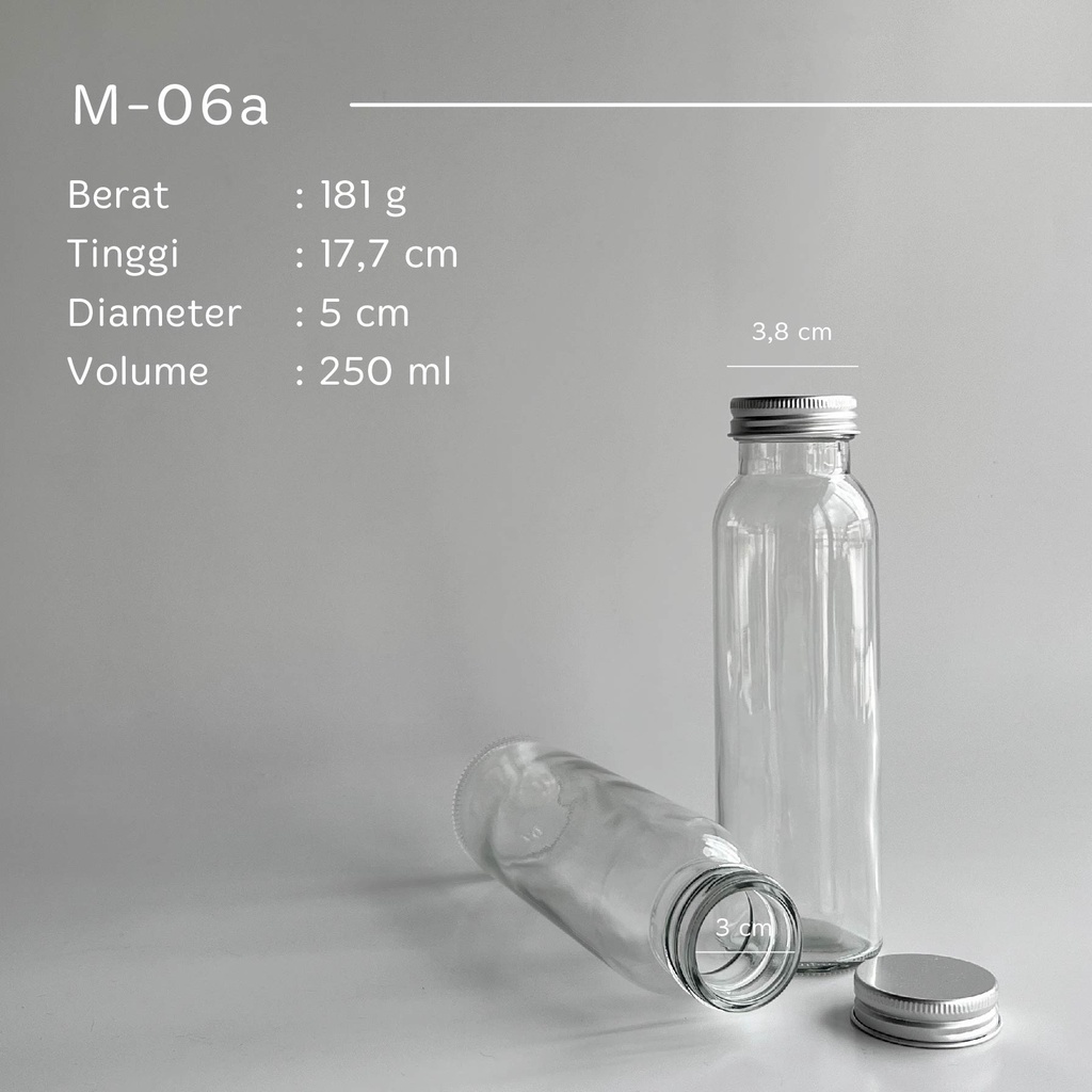 Jual Botol kaca tinggi bulat - botol juice kopi madu | Shopee Indonesia