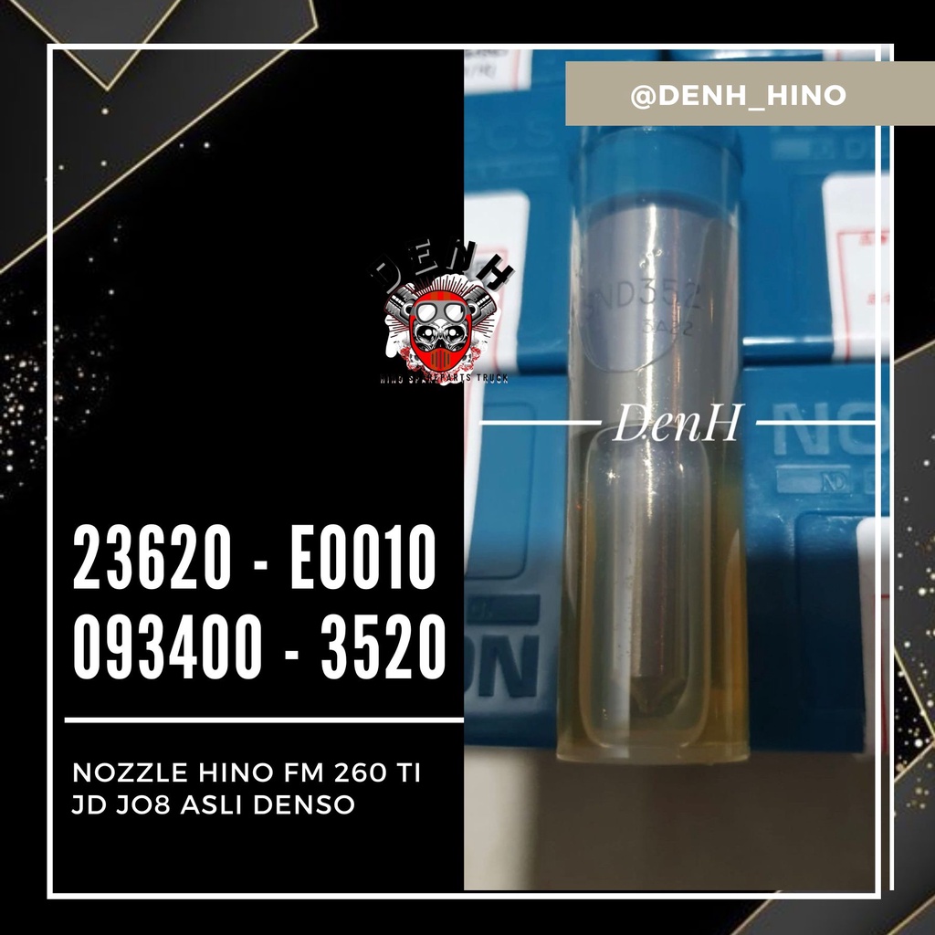 Jual 23620 - E0010 093400 - 3520 Nozzle Hino FM 260 Ti JD JO8 Asli ...