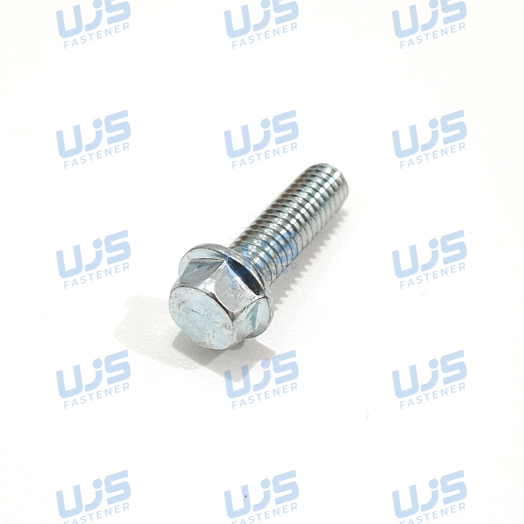 Jual Flange Bolt 6x20 Baut Blok Mesin M6x20 Kunci 8 Putih | Shopee ...