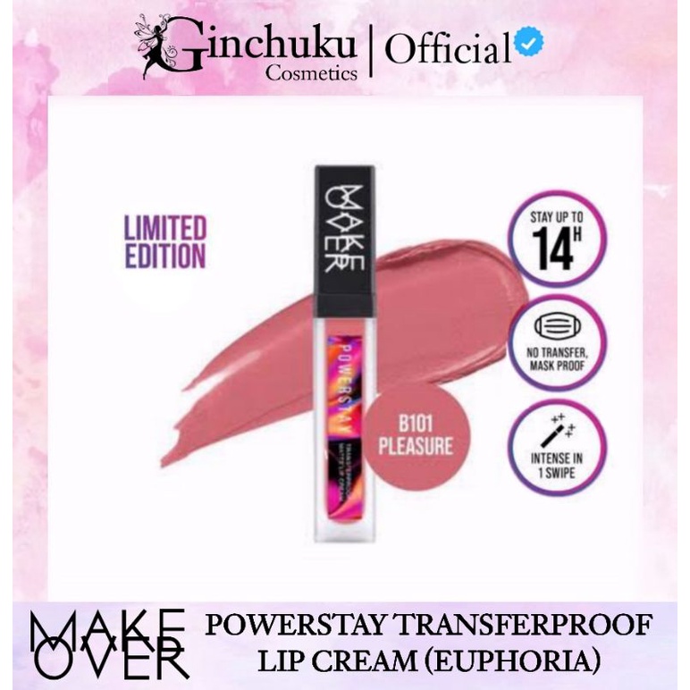 Jual MAKE OVER Powerstay Transferproof Matte Lip Cream | Euphoria ...