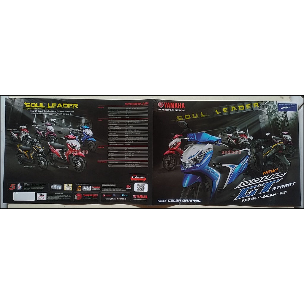 Jual BROSUR SEPEDA MOTOR YAMAHA NEW SOUL GT STREET | Shopee Indonesia