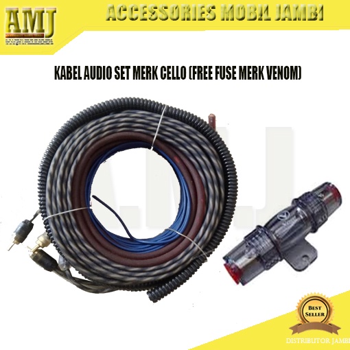 Jual KABEL AUDIO SET MERK CELLO SET FREE FUSE MERK VENOM | Shopee Indonesia