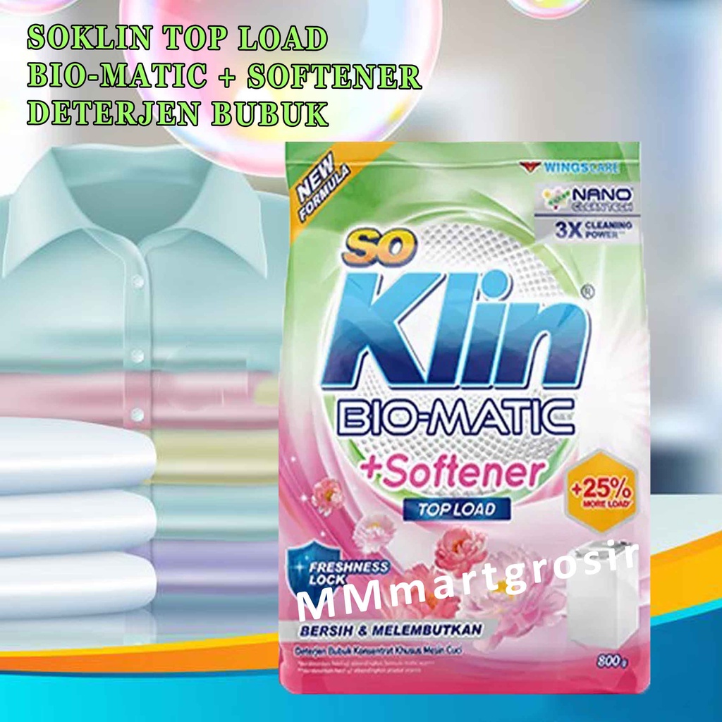 Jual So Klin Softergent/ Top Load/ Deterjen Bubuk/ 800g | Shopee Indonesia
