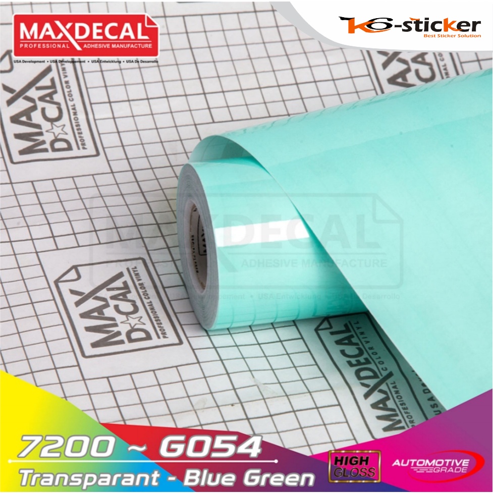 Jual Sticker stiker 7200 G 054 Transparent BLUE GREEN Skotlet ...