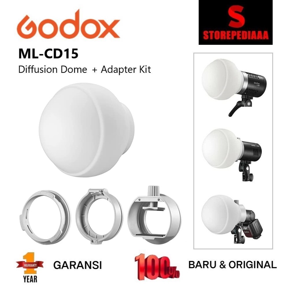 Jual Godox ML-CD15 Diffusion Dome Diffuser for Flash and LED Light ...