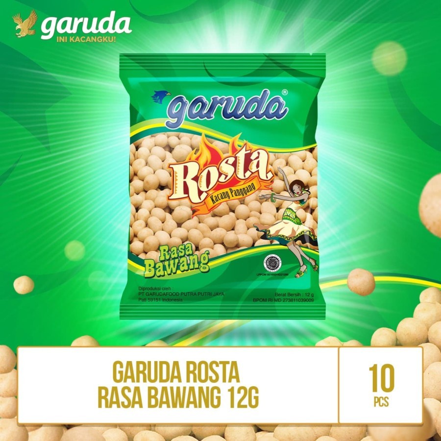Jual Garuda Rosta Kacang Panggang Rasa Bawang 1 renceng 10 Pcs | Shopee ...
