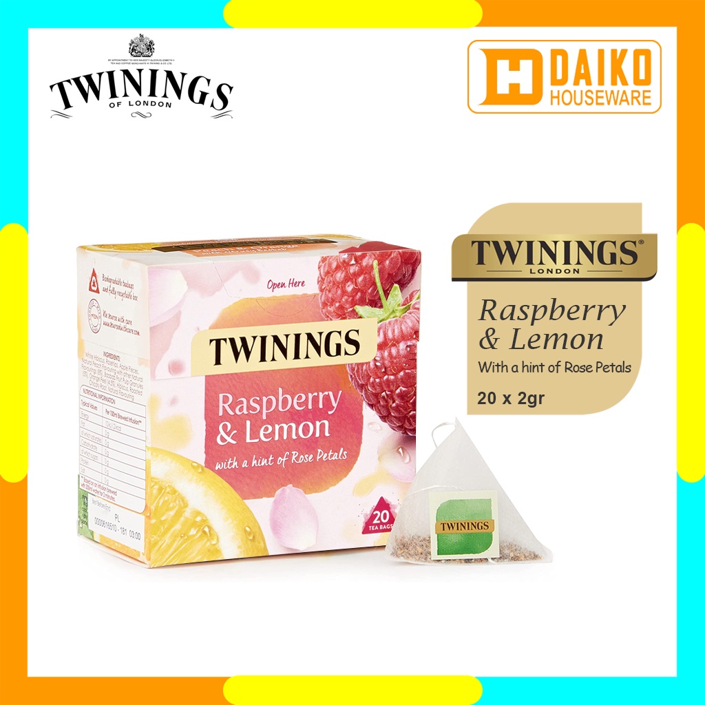 Jual Teh Celup Twinings Raspberry & Lemon Tea Bags 20 x 2 gr Flavoured ...