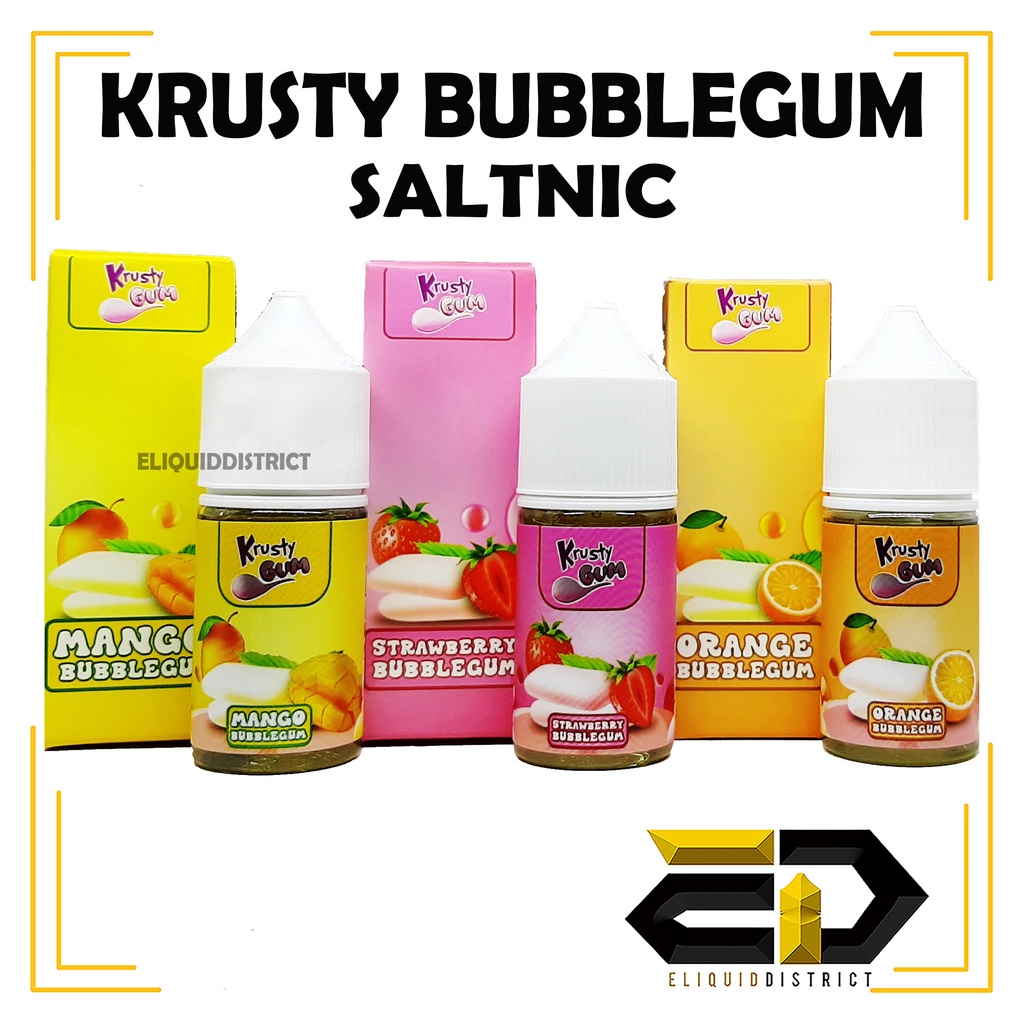 Jual KRUSTY SALTNIC BUBBLEGUM MANGO GUM - ORANGE GUM - STRAWBERRY GUM ...