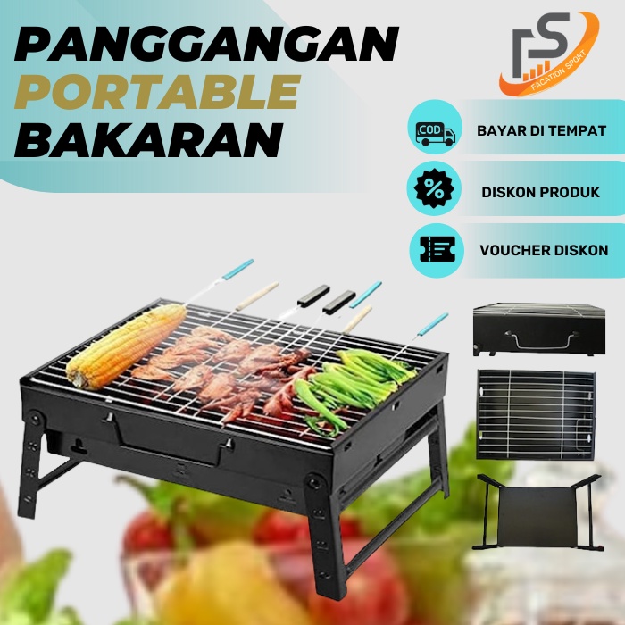 Jual Alat Panggang Barbeque gril Portable/ Pemanggang portable lipat ...