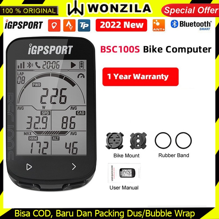 Jual IGPSPORT BSC100S GPS Speedometer Sepeda Bike Computer ANT+ Strava ...