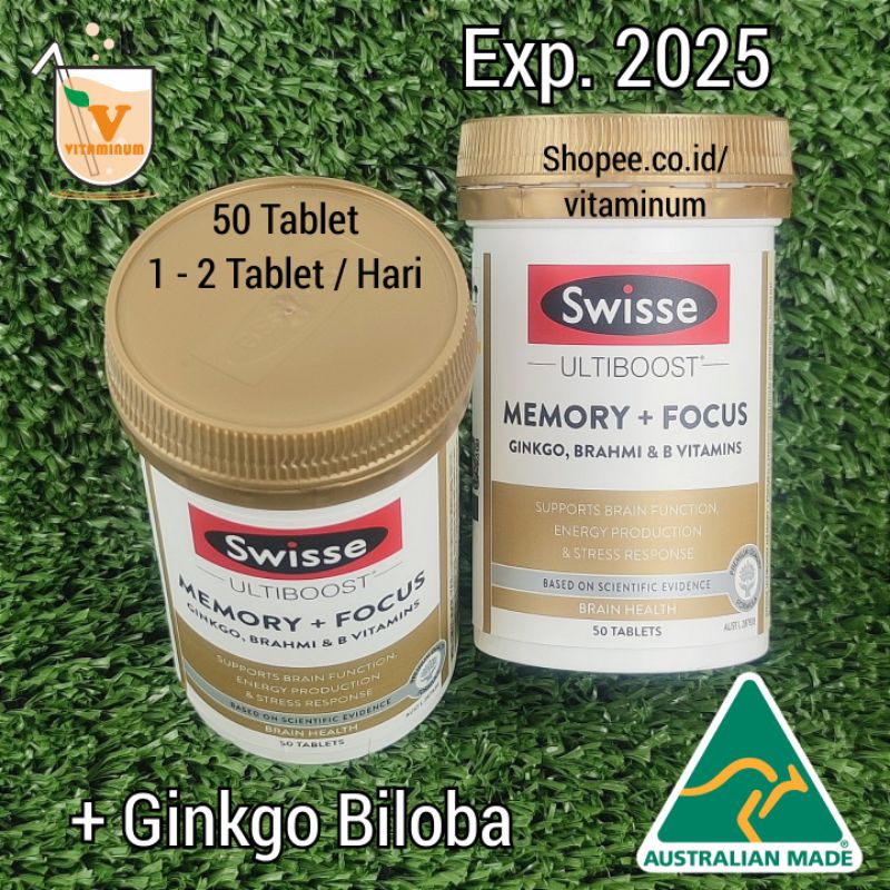 Jual Swisse Ultiboost Memory Focus 50 Tablet. Ginkgo Biloba + Vitamin B ...