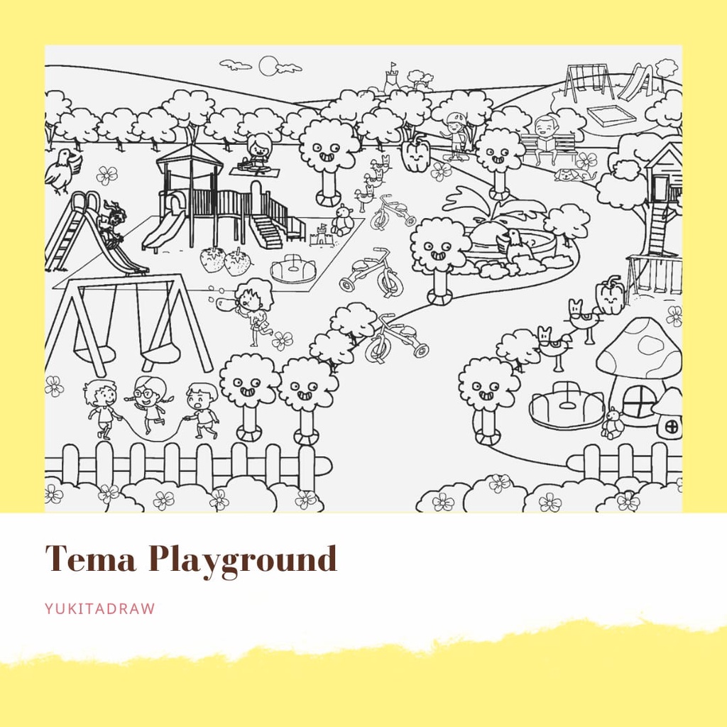 Jual YUKITADRAW - Poster Mewarnai Raksasa Giant Coloring Sheet Jumbo ...