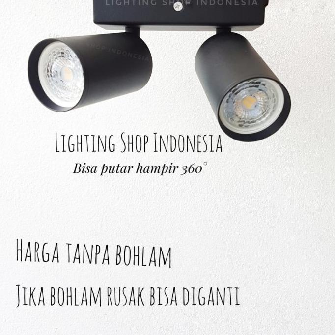 Jual Lampu Dinding Lampu Plafon Sorot Spotlight 2 Lampu Flexible ...