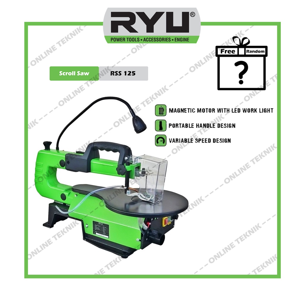 Jual RYU Mesin Scroll Saw RSS 125 / Mesin Gergaji Ukir Kayu Meja ...