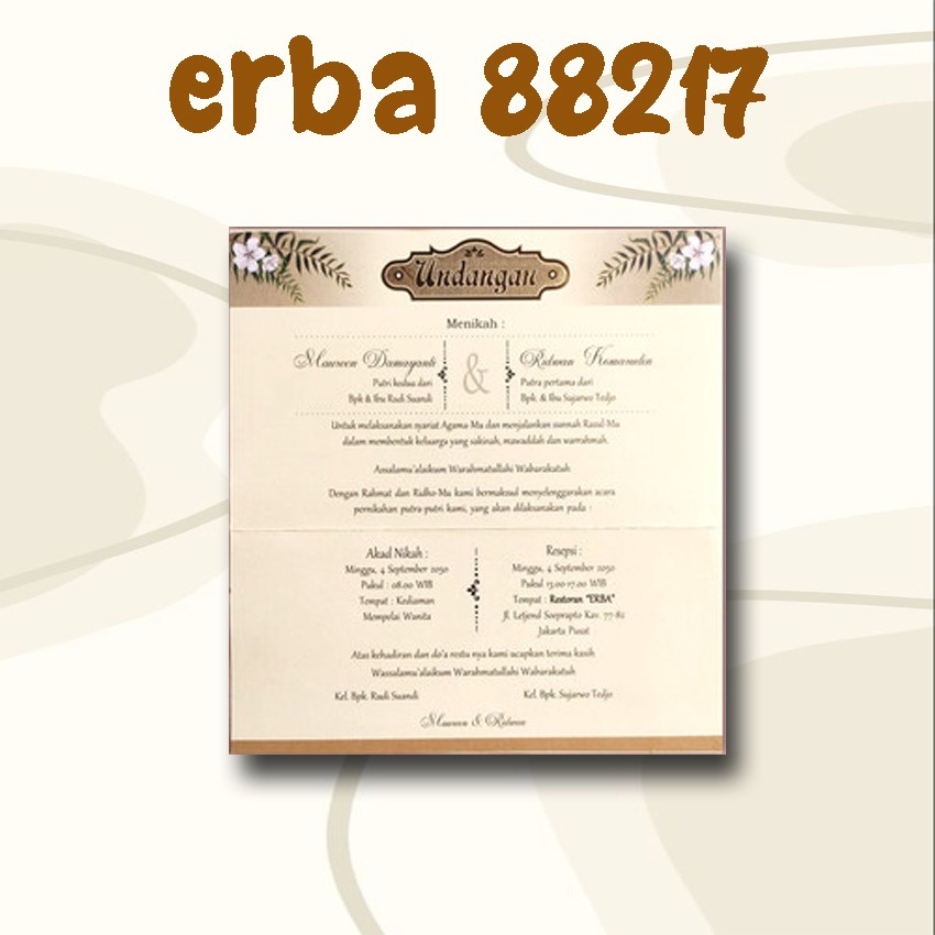 Jual Erba 88217 Blangko Kosong / Blangko Undangan Erba 88217 HARGA ...
