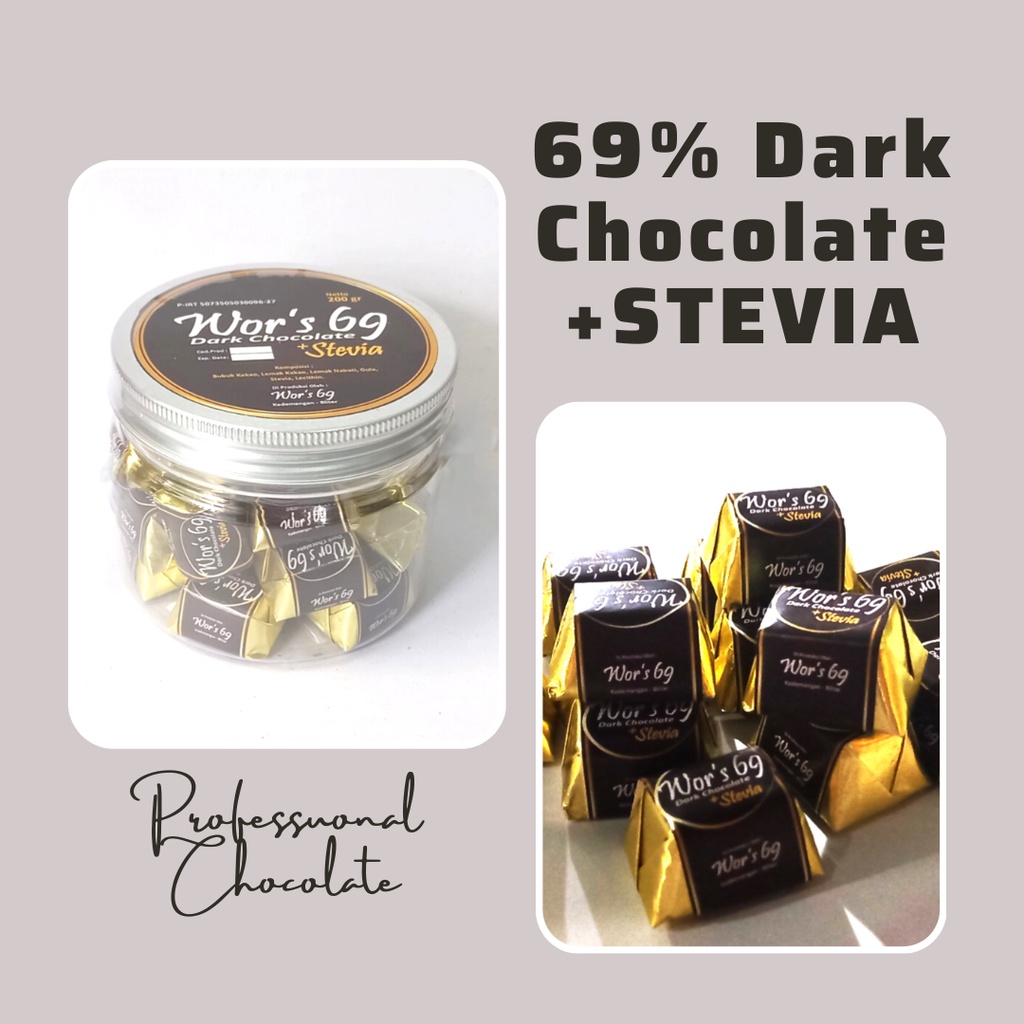 Jual Permen Coklat Dark Premium Plus Stevia - Coklat Blitar | Shopee ...